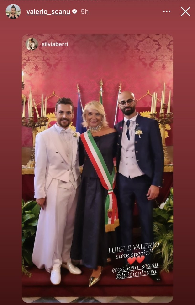 Valerio Scanu si è unito civilmente all'amato Luigi Calcara, le foto ...